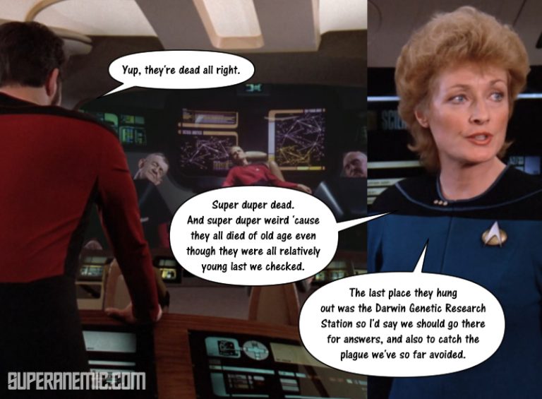 TNG S02 E07 – Unnatural Selection – Super Anemic